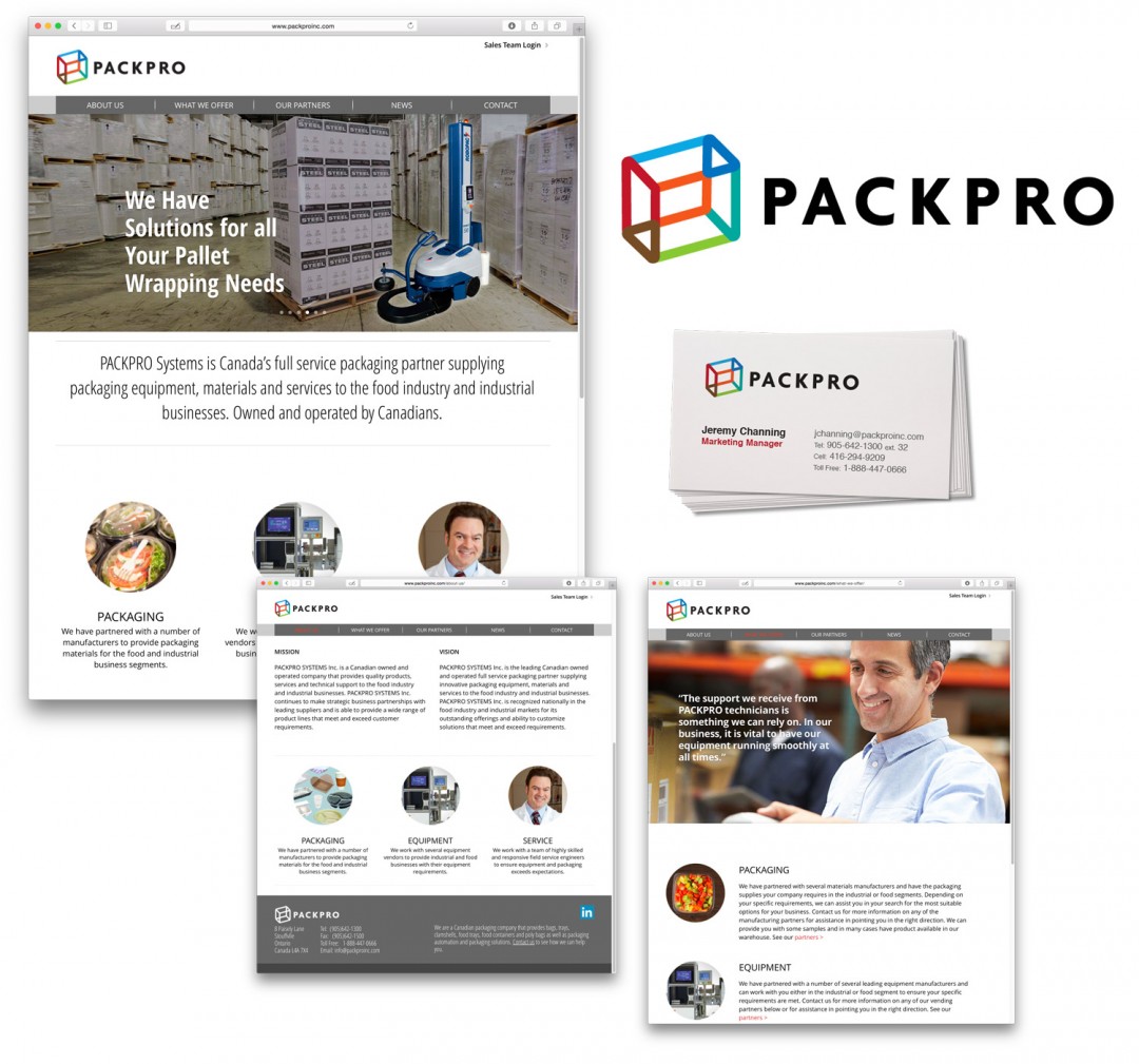 Website and Logo Design for Packpro - Swerve Design