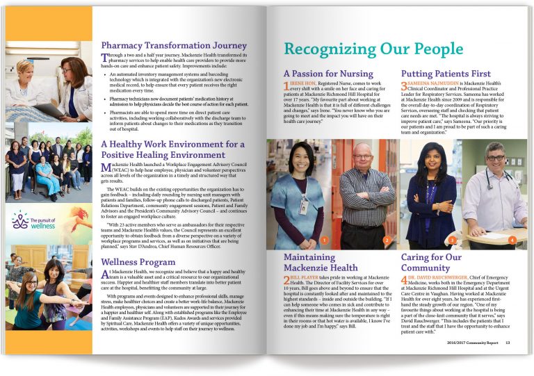 Community Report Design for Mackenzie Health - Swerve Design